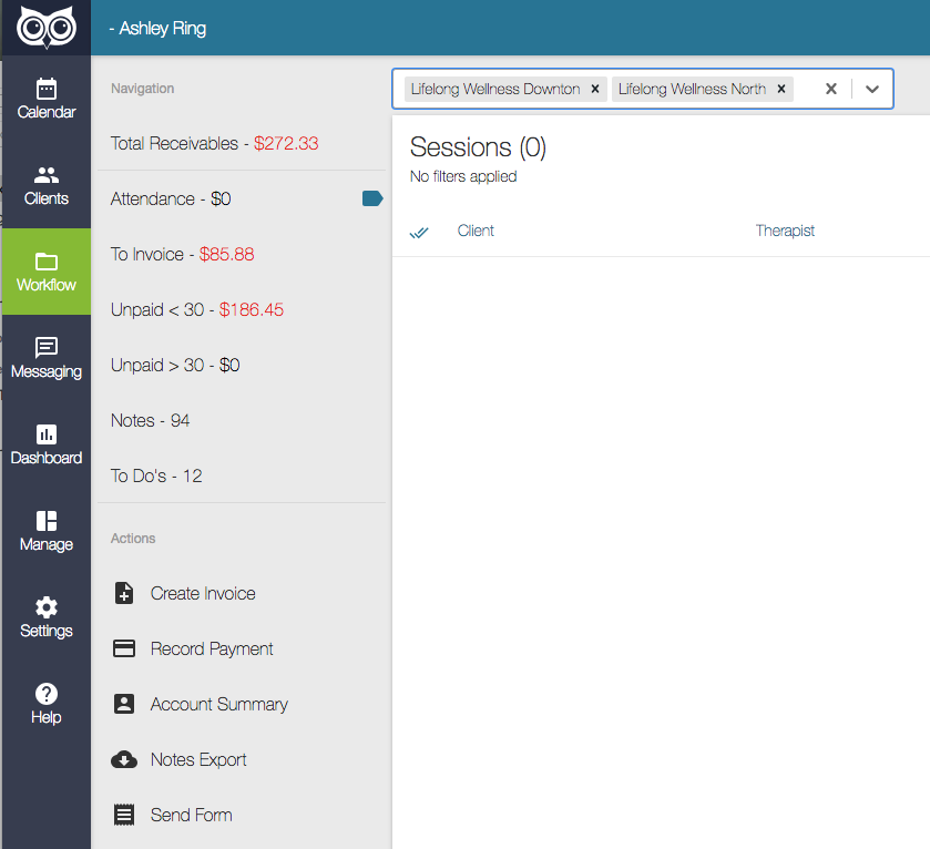 Navigating Owl with Multiple Locations - owlpracticesuite